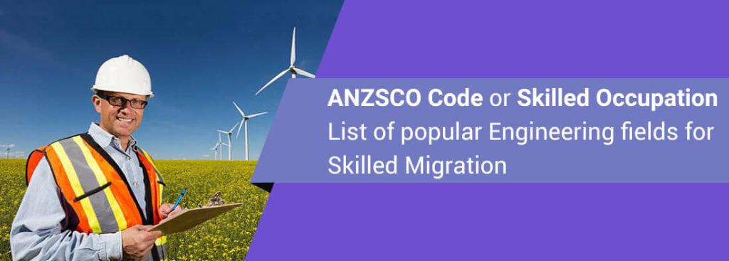 ANZSCO Code Skill Occupation List for Engineers