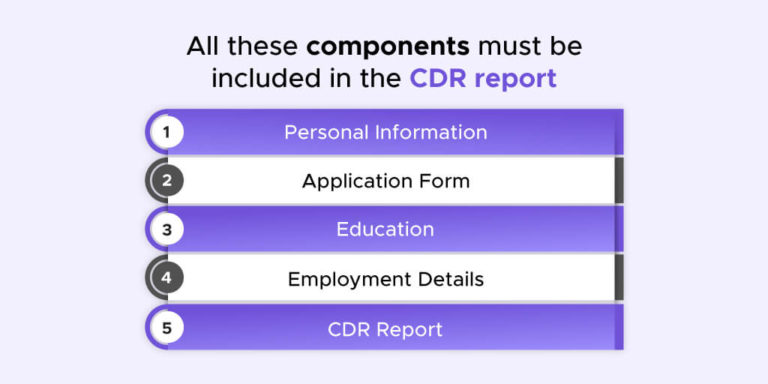 CDR report format | CDRAustraliaMIgration.com